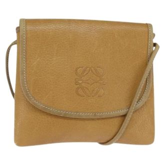 Loewe Sac bandouli&egrave;re en cuir Pre-owned - Femme - Pre-owned - Beige - Taille: ONE Size