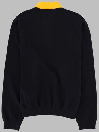 Versace Polo-Collar Cotton Sweatshirt - Blue