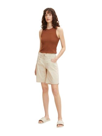 Tom Tailor Damen Chino Bermuda Shorts 1031730, 29517 - Sand Stone Beige, 32