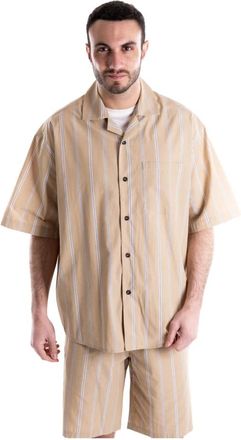 Paolo Pecora Homme, Chemises, Beige, Taille: M Camicia Over