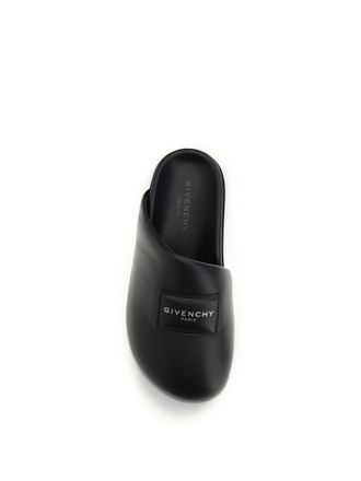 Givenchy Womens Leather Mules Black Calf Sandal
