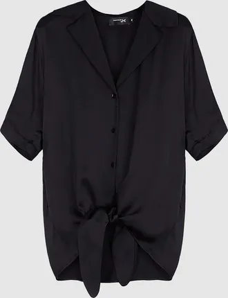 Jeanne Vouland Chemise Lara Satin Noir