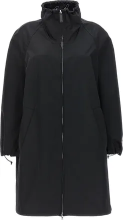 Marni Satin Parka Coat - Black