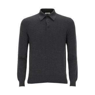 Ermenegildo Zegna Homme, Pulls, Noir, Taille: 3XL Polo Tricot Manches Longues