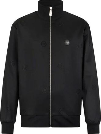Philipp Plein Homme, Vestes, Noir, Taille: 3XL Jogging Jacket