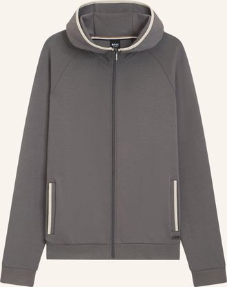 HUGO BOSS Loungewear Jacke Sense Hooded Jacket Regular Fit grau