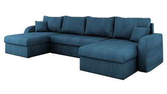 Mirjan24 Ecksofa Kristofer U Cord, Design Eckcouch Couch mit Schlaffunktion, DREI Bettkasten, Wohnlandschaft, Bettfunktion, U-Form Sofa, Seite Universal, Farba