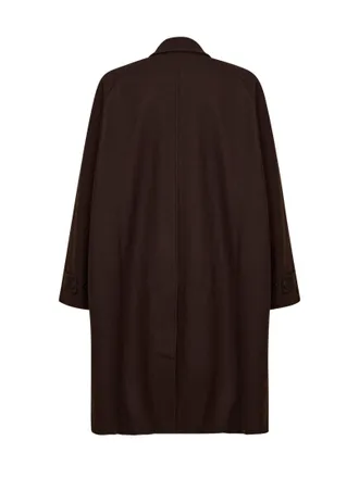 STUDIO NICHOLSON Mens Cabo Coat Espresso Wool Blend Brown