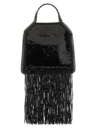 Stella McCartney Womens Falabella Tote Bag Black Polyester Handbags Hand