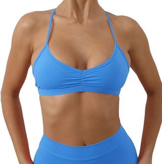 Generic Soutien-gorge 2026 pour femme avec bretelles amovibles - Haut de yoga serr&eacute; &agrave; s&eacute;chage rapide - Pour sports de plein air, course &agrave; pied, beaut&eacute; du dos 