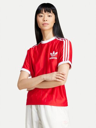 adidas T-Shirt adicolor 3-Stripes IX5504 Rot Loose Fit