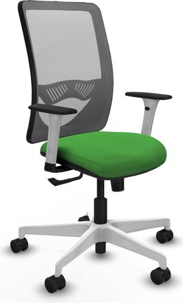 Piqueras y Crespo Drehstuhl Zulema mit wei&szlig;en und schwarzen Armlehnen, h&ouml;henverstellbare Lendenwirbelst&uuml;tze, ausgestattet mit Sincro 3 Positionen und Schneideschaum, Gr