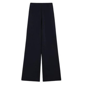 Max Mara Viskose-Cr&ecirc;pe-Strickhose - - Trousers - Damen - Blau - M