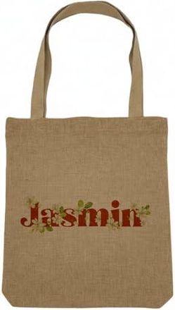 Fabulous Sac Shopping Tote Bag Aspect Lin - Jasmin Fleurs Minimaliste Chic Jardin Amour - Sac de Courses Toile Epaisse 360g Beige Naturel Cabas Port&eacute; Epaule So
