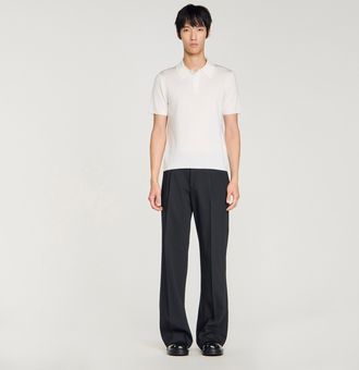 Sandro Polo en maille &agrave; manches courtes