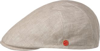 Mayser Sidney Leinen Schirmmütze Flatcap UV-Schutz 30 Handmade Made in EU Herren Sommer beige 58 cm