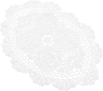 NUOBESTY UKCOCO Dekoratives Baumwoll Spitzen Tischset 30x45cm Geh&auml;keltes Platzdeckchen im Landhausstil Rustikales Tischset f&uuml;r Wohnraum und Hochzeitsdekoration