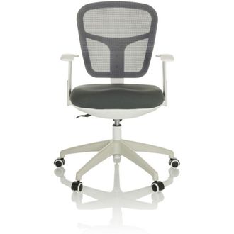 hjh OFFICE [GEBRAUCHT] Hjh Office B&uuml;rostuhl Drehstuhl Schreibtischstuhl Netzstoff Stoff Armlehne Grau B-Ware