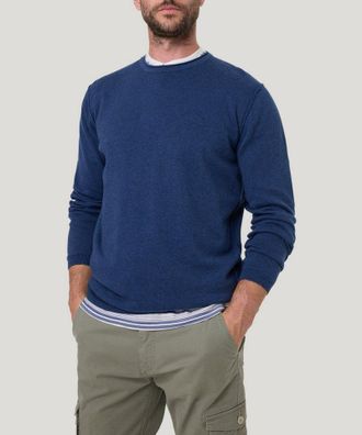 Pioneer Authentic Jeans Rundhalspullover mit Rollkante