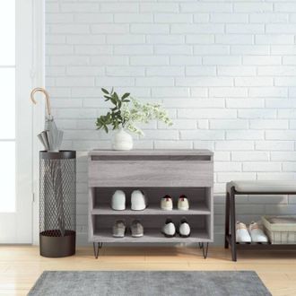 vidaXL Schuhregal Grau Sonoma 70x36x60 cm Holzwerkstoff Vidaxl