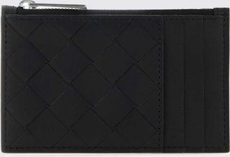 Bottega Veneta Intrecciato Leder-Kartenetui mit M&uuml;nzfach mit Rei&szlig;verschluss