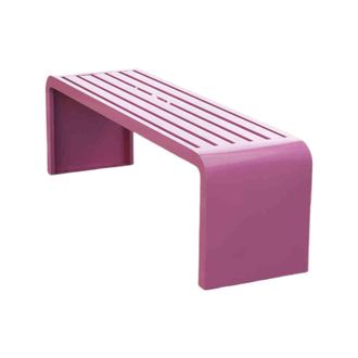 Generic Gartenbank Wetterfest Verzinktes Rohr Einteiliges Schwei&szlig;en Sitzbank Outdoor Mehrfarben Parkbank Pflegeleicht f&uuml;r Garten Park Hof Veranda Balkon(Pink,