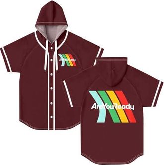 Generic ARC Raiders AreYouReady T-shirt de baseball unisexe à manches courtes et col rond, marron, 3XL