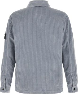 Stone Island Garment-Dyed Corduroy Overshirt - Grey