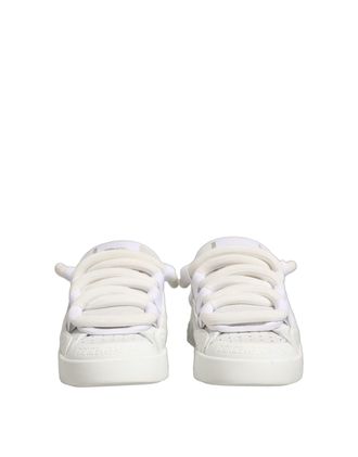 Dolce & Gabbana Mens White Calfskin Leather Low Top Sneakers Shoes