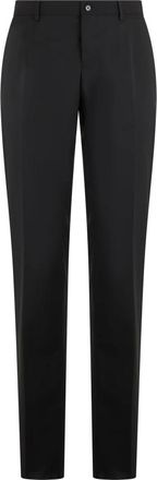 Dolce & Gabbana Homme, Pantalons, Noir, Taille: M Pantalon Slim en Laine