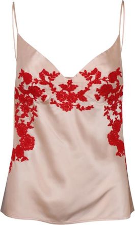 Ermanno Scervino Femme, Tops, Rose, Taille: 38 FR Top en Cady de Viscose avec Dentelle Rebrod&eacute;e