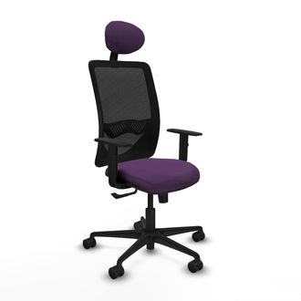 Piqueras y Crespo Zulema Stuhl mit verstellbarer Lendenwirbelst&uuml;tze mit 1D-Armlehnen und festem Kopfteil, ausgestattet mit 3 Positionen und Schneideschaum. Mit Rollen v