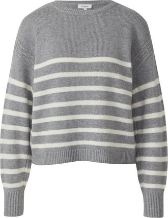 s.Oliver Gestreifter Strickpullover aus Wollmix mit RIPP-Details