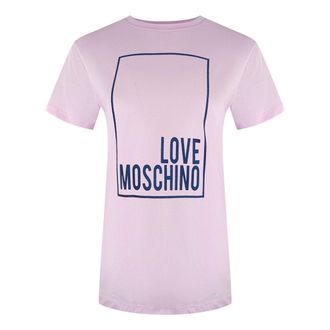 Moschino Box Logo Pinkes T-shirt