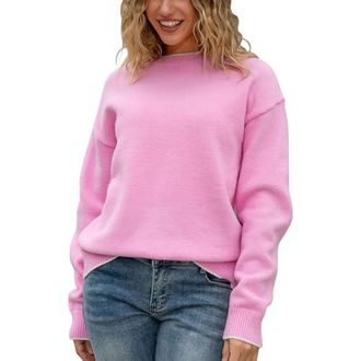 Generic Pull pour femme en tricot dos nu avec noeud papillon &agrave; manches longues - Coupe ample - Col rond - Doux et confortable - Haut tendance pour rendez-vous