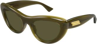 Bottega Veneta Femme, Accessoires, Vert, Taille: 53 MM Bv1282S 005 Lunettes de soleil