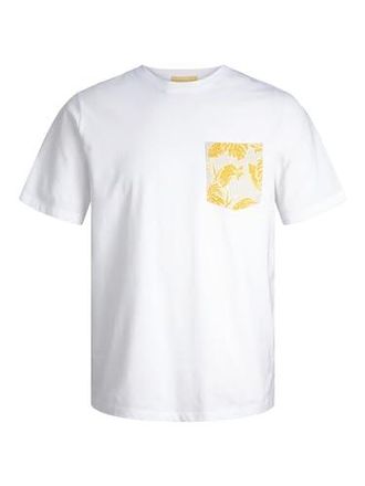 Jack & Jones Joraruba Convo Pocket Tee SS Crew Neck T-Shirt, Blanc éclatant, XL Homme