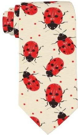 Generic Coccinelles Joueuse Cravate Élégante Cravatte Décontractée Cravate Homme Pour Mariages Événements Femmes