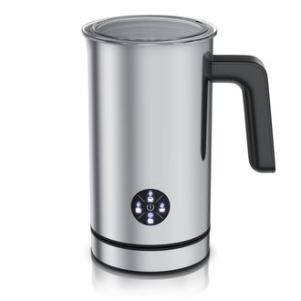 Arendo Milchaufsch&auml;umer elektrisch 4 in 1 - Doppelwandgeh&auml;use - 4 Programme - heiss und kalt aufsch&auml;umen - cremiger und fester Schaum - 150-300 ml - Antihaft