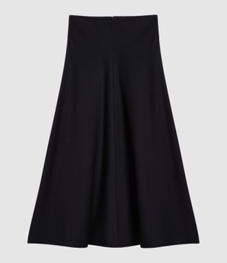 Vanessa Bruno Jupe Mi Longue Boushra Marine