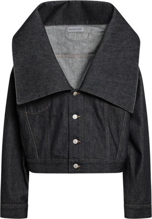 Balenciaga Stehkragen Boxy Jacke - - Jackets - Damen - Blau - S