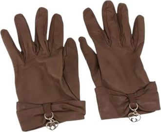 Gucci Gants Pre-owned - Femme - Pre-owned - Brun - Taille: ONE Size
