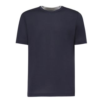 Eleventy Rundhals T-shirt und Polos - - Tops - Herren - Blau - S