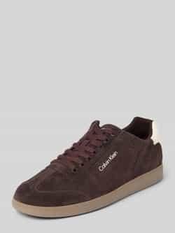 Calvin Klein Ledersneaker mit Label-Schriftzug