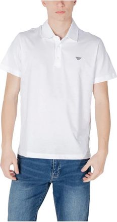 Emporio Armani Homme, Tops, Blanc, Taille: S Polo classique pour hommes