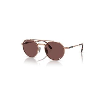 Ray-Ban Jack II Titanium Sonnenbrillen Rotgold Fassung Violett Glas Polarisiert 51-20