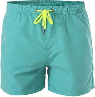 Generico Short de bain pour homme de sport plage short de bain hawaïen bermudes dété maillots de piscine avec poches de vacances boxer mer doublure en maille r