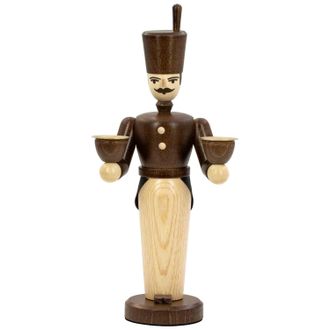 Seiffener Volkskunst Schalling | Lichterfiguren Erzgebirgsfiguren | Erzgebirgskunst Weihnachtsfiguren | Bergmann lasiert 21 cm