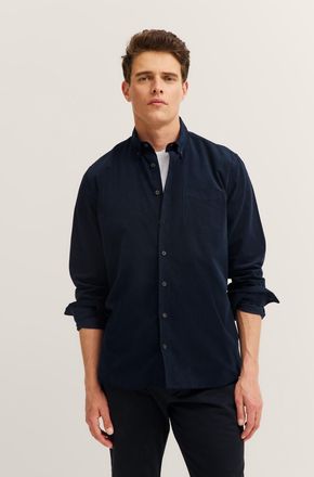 Bugatti Herren Cordhemd im Modern Fit mit Button-Down-Kragen