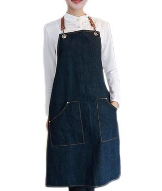 A.Monamour Schürzen Kochschürzen Küchenschürzen Schwarze Jeans Verstellbare Latzschürze Mit Taschen Unisex Home Küche Garten Salon Cafe Malerei Kunstwerk Schürze